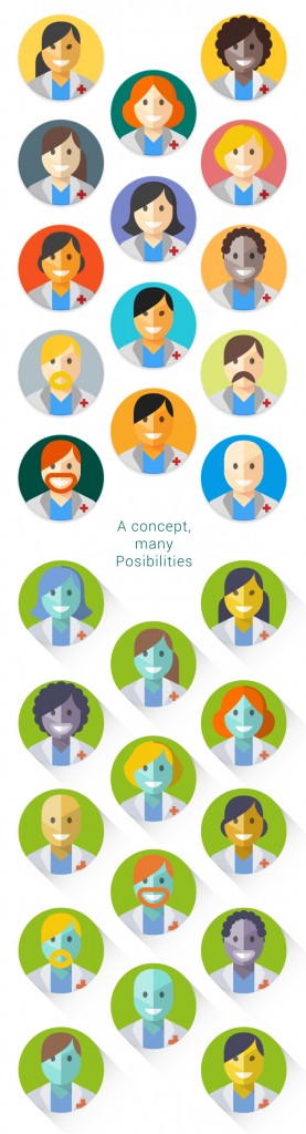 1000 Flat Characters And Material Design Avatars