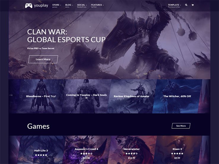 20+ Best Gaming WordPress Themes for Perfect Game Site